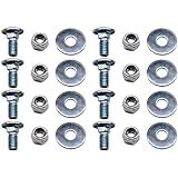 Pack of 8, 710-0451 710 0451 SnowBlowers Skid Shoe (5/16-18) 3/4" Carriage Bolts Nuts and Washers Kit fits MTD Cub Cadet 736-0242 712-04063 784-5580 Oregon 73-031 Rotary 8828