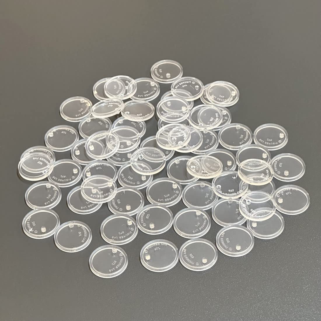 NC FIGURESLAB 60 Pieces 25mm wide Round Clear Action Figure Display Stands Fit for 3.75” Vintage Star Wars Movie Model Figures toy