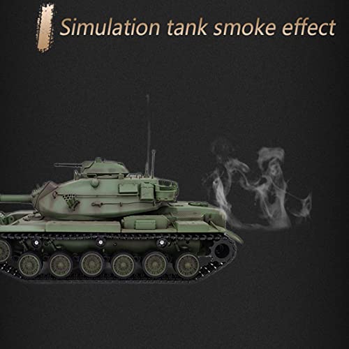 Ottima 2.4G Remote Control Tank Model, 1:16 RC American M60A3 Main Battle Tank Military Tank Model with Lighting Sound Effect for Adults