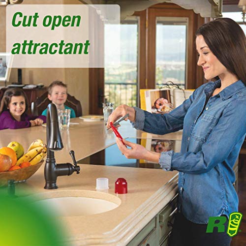 RESCUE! Fruit Fly Traps (Set of 2 Traps) β Reusable, Includes Liquid Bait Attractant