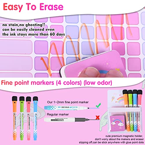 Rainbow Magnetic Chore Chart of Kids with Kids Doodle Board Magnetic,Good Behavior Chart,Magnetic Reward Chart Sets for Kids Behavior,My Responsibility Chart for Kids,Childhood Education Use
