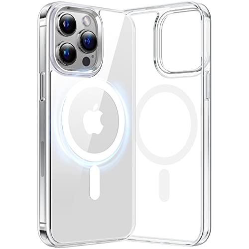 TORRAS Magnetic Clear for iPhone 13 Pro Case, Compatible with MagSafe, Never Yellow, Military Grade Drop Tested, Protective Slim Thin Case for iPhone 13 Pro Phone Case, 6.1", Clear