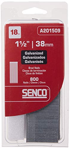 Senco A201509 18-Gauge by 1-1/2 Inch Brad Electro Galvanized Brads