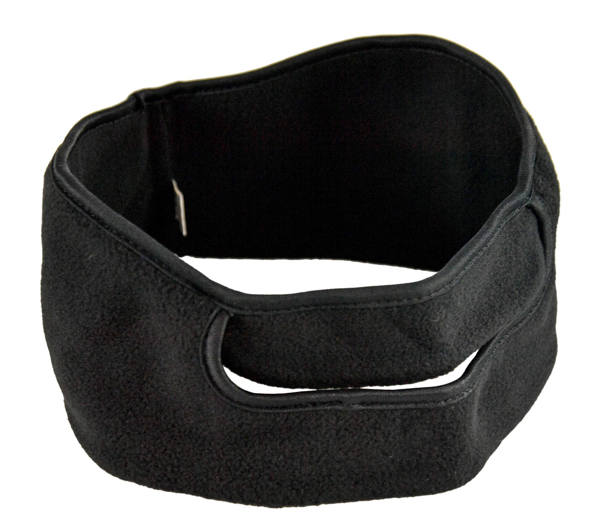 Home-X Windproof Fleece Cap Ear Band, Fleece Earmuffs for Winter Weather Protection, Ear Warmer Headband-Black
