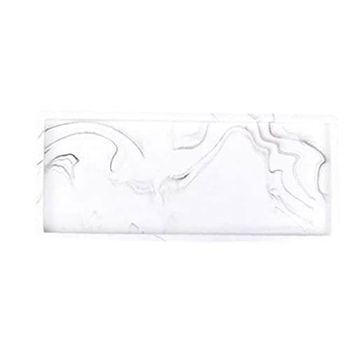 Vanity Tray Marble Effect Resin Bathroom Storage Organizer for Soaps Jewellery White