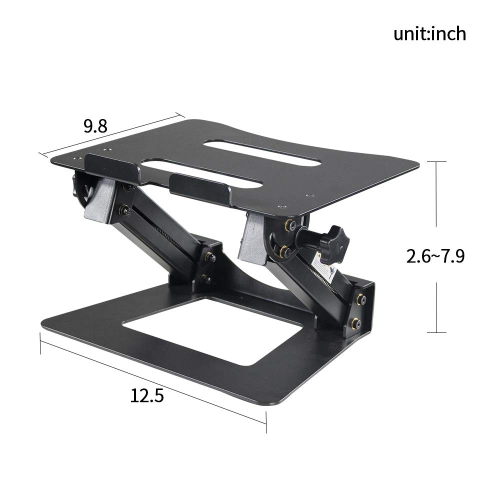 IKON MOTORSPORTS Adjustable Laptop Stand, Portable Ergonomic Computer Notebook Holder Stand Compatible with MacBook, Air, Pro, Tablets and Laptops, Black