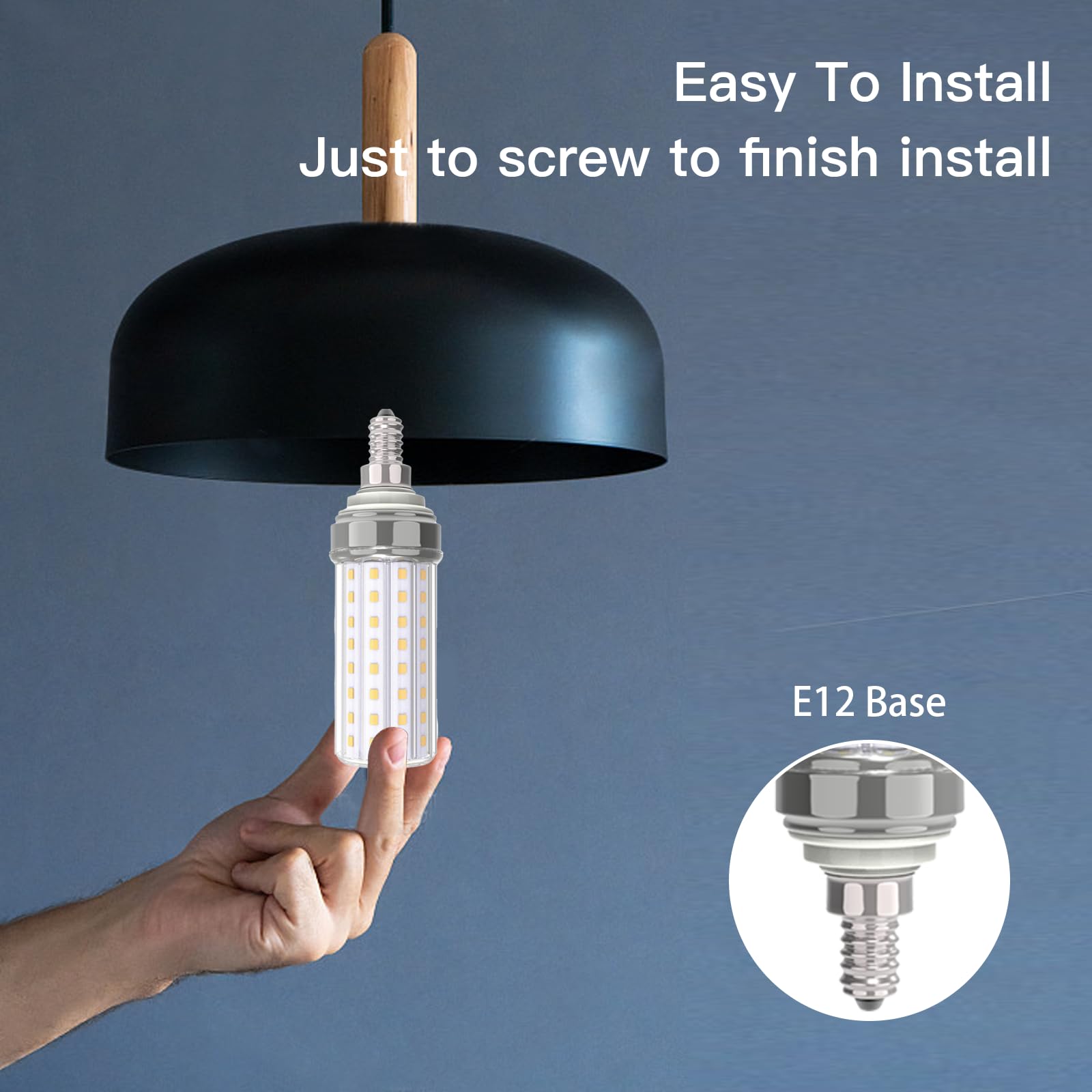 Intpro 40W LED Light Bulb 2 Pack 4500LM E26/E27 5000K Super Bright Light Lamp 85V~265V for Indoor Large Area, Garage barn Workshop Warehouse Factory Porch Backyard High Bay Street Outdoor