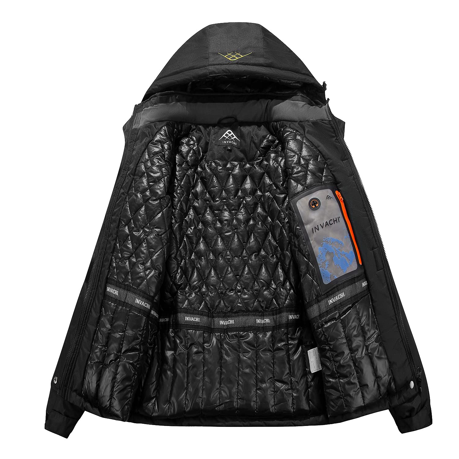INVACHI Women's Waterproof Ski Jacket Warm Winter Snow Coat Mountain Windbreaker Hooded Raincoat Jacket