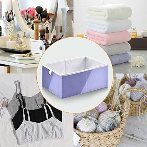 Kigai Periwinkle Blue Trendy Foldable Organizer Storage Bins Cube Baskets for Home Closet Drawers Shelf Toys -11*11*11in