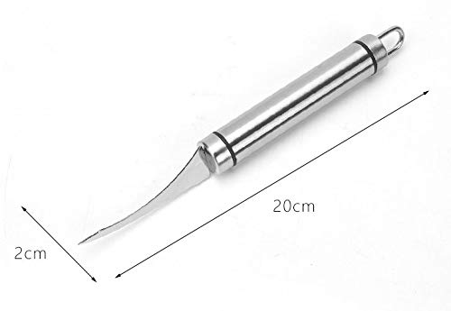 WOIWO 1 PCS Stainless Steel Shrimp Opener to Remove Shrimp Line Knife Cleaning Shrimp Line Profile Fish Belly Knife Shrimp Opener Shrimp Stripper Kitchen Tools