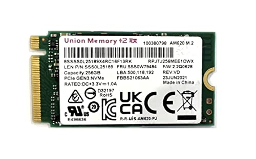 OEM Union Memory 256GB M.2 PCI-e NVME SSD Internal Solid State Drive 42mm 2242 Form Factor M Key
