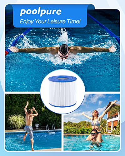 POOLPURE Replacement for Spa Filter PRB17.5SF-Pair, PRB17.5SF, Unicel C-4401, Filbur FC-2386, Aladdin 11802, 817-3510, 6000-134, R173432, 17-2606, Dynamic Series IV DSF 35 Hot Tub Filter