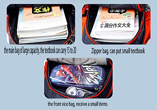 TUDERE 3D cartoon schoolbag waterproof lightweight boys and girls schoolbag red model