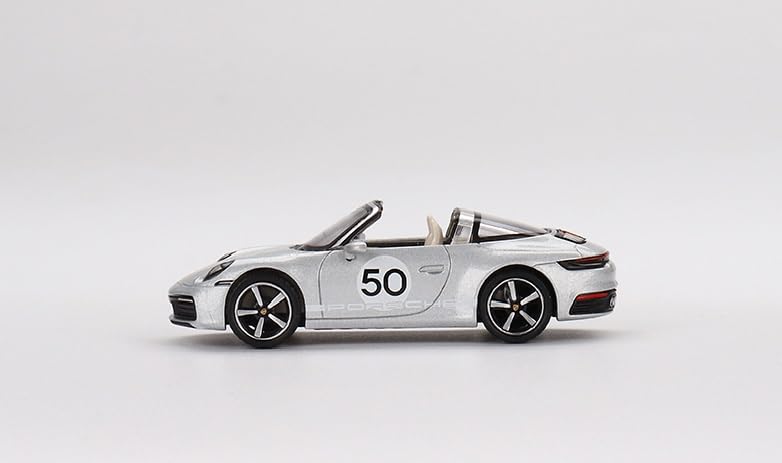 True Scale Miniatures Model Car Compatible with Porsche 911 Targa 4S Heritage Design Limited Edition 1/64 Diecast Model Car MGT00507
