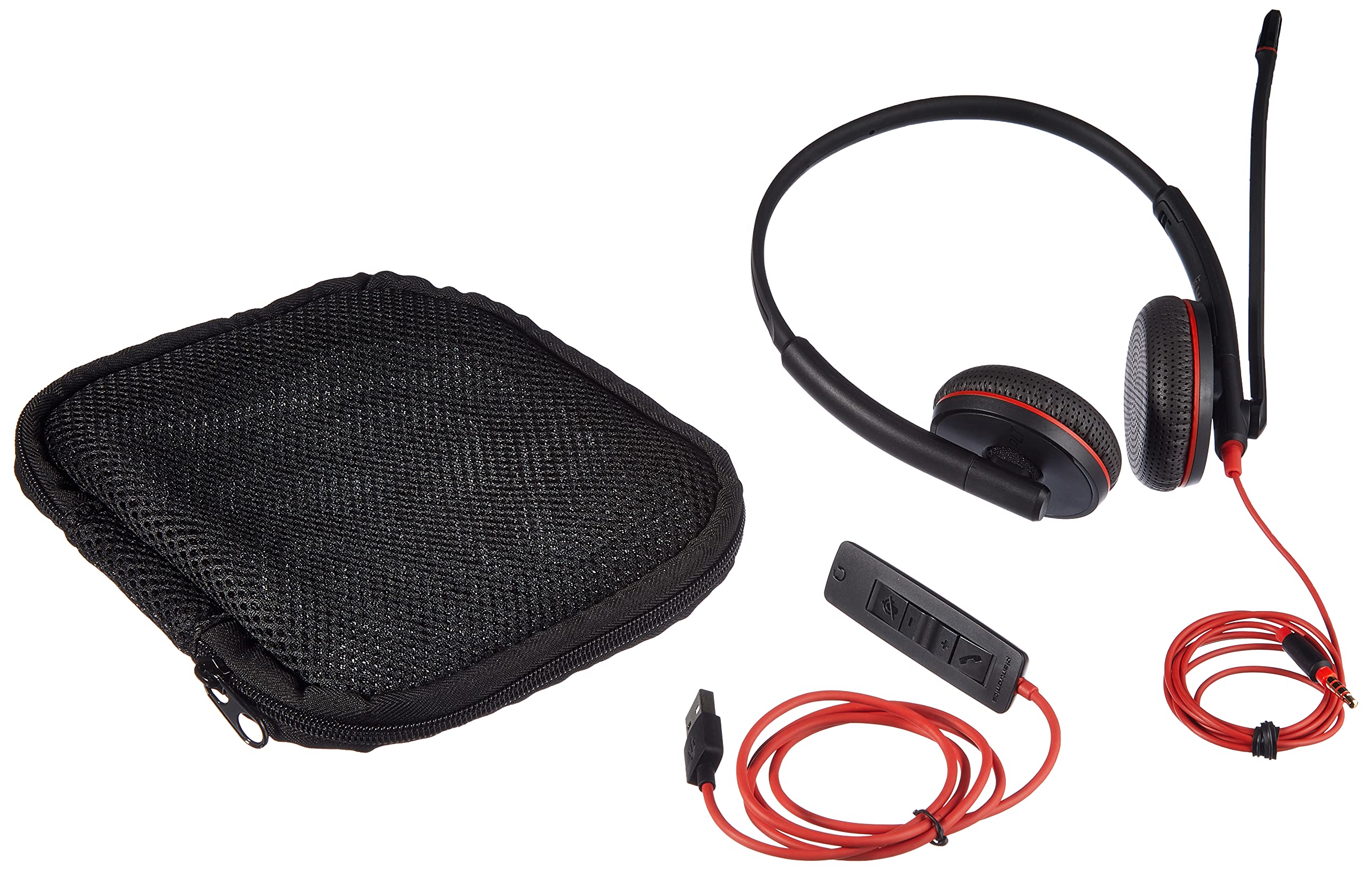 Plantronics - Blackwire 3225 USB-A Wired Headset - Dual-Ear (Stereo) with Boom Mic - Connect to PC/Mac via USB-A or Mobile/Tablet via 3.5 mm Connector - Works with Teams, Zoom & More