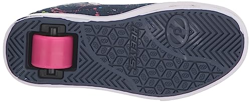 HEELYS Girl's Veloz (Little Kid/Big Kid/Adult) Denim/Rainbow/Multi 2 Little Kid M