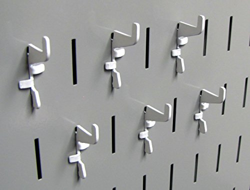 Wall Control Pegboard Standard Slotted Hook Pack - Slotted Metal Pegboard Hooks for Wall Control Pegboard and Slotted Tool Board β White