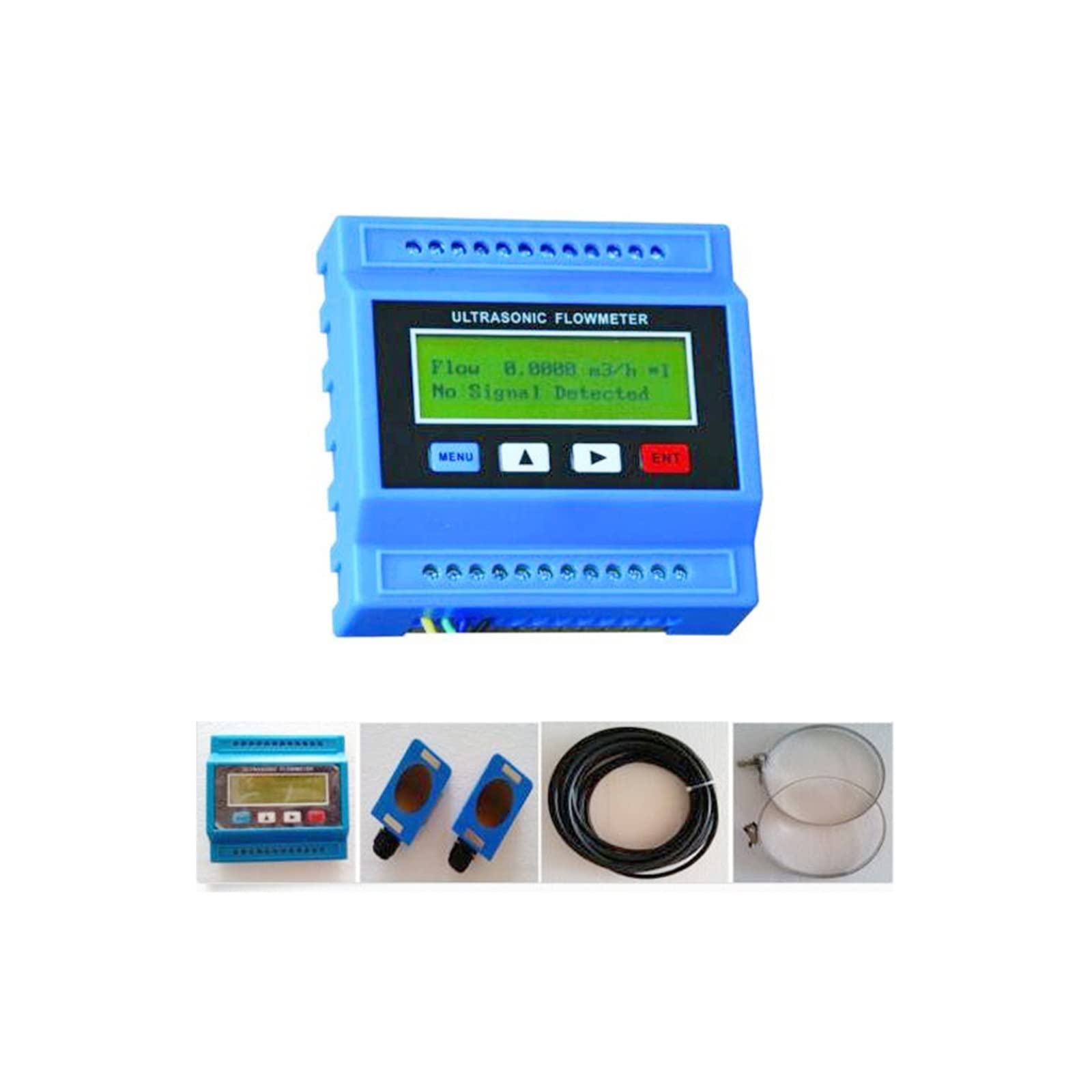 QYTEC Hose Timer TUF-2000M-TM-1 Digital Liquid Ultrasonic Flowmeter Water Flow Meter Module/RTU with TM1 Transducer DN50-700mm Water Timer