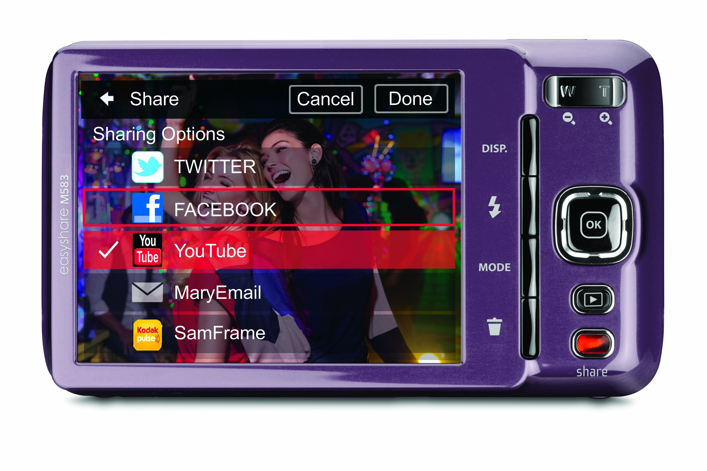Kodak EasyShare M583 14 MP Digital Camera with 8x Optical Zoom and 3-Inch LCD - Purple