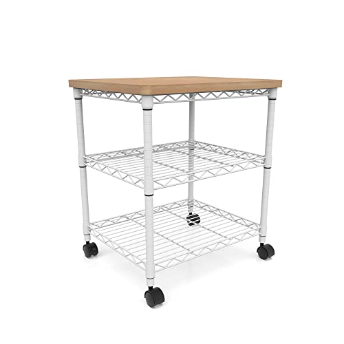 Safco Products Deskside Wire Machine Stand, Holds up to 200 lbs. White