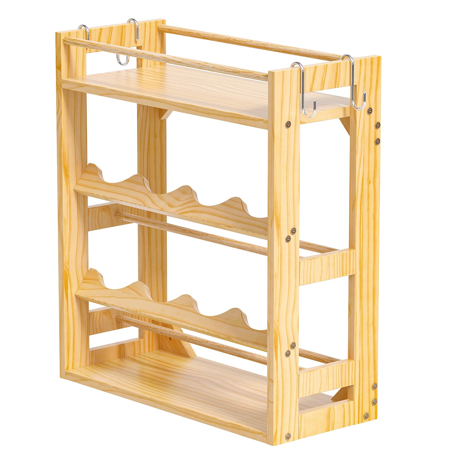 uyoyous Spray Paint or Lube Can Storage Holder Rack 4 Tier 8 Can Wall Mount Spray Can Organizer Wood Shelf Case Organizer for Garage Shop Craft Workroom 15.75In(L) x16.9In(W) x6.7In(H)