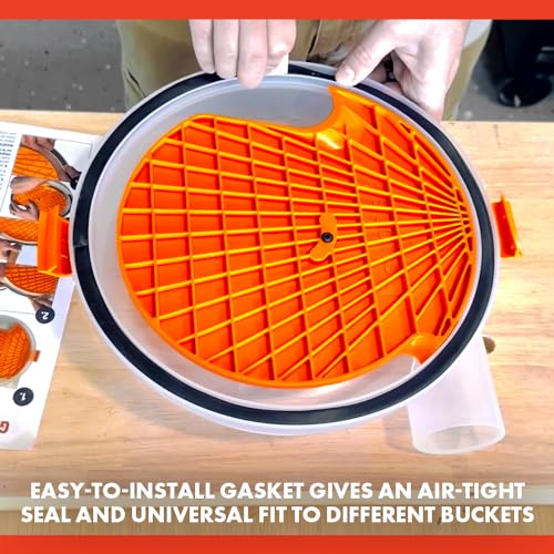The Dustopper PRO, Separator Only (elbows & hose sold separately). Up to 99.9% efficient, low-profile dust separator connect to existing 2-1/2" hoses & fittings. Gasket & latches fit well to bucket.
