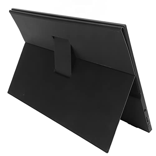 Portable Monitor, Lapotp Monitor Reverse Charge Support Split Screen Dual Channel Speakers 15.6inch Plug and Play for Office