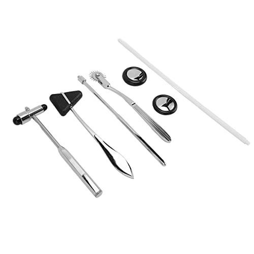 Percussion Hammer Set, Rugged Rolling Design Comfortable Grip Stainless Steel Stethoscope Hammer Kit for Bedroom