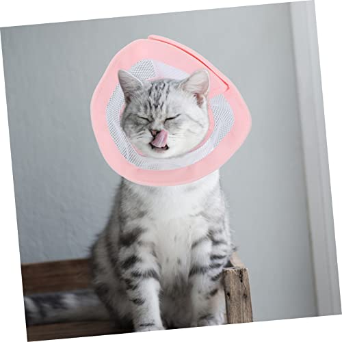 Yardwe 2pcs Compound Cone Collar Bonsai Tree for Aquarium Tank After Surgery Cat Collar Cats Supplies Soft Recovery Collar for Cats Cat Cone Cat Supply Cat Neck Circle PVC Pet Pink Pillow