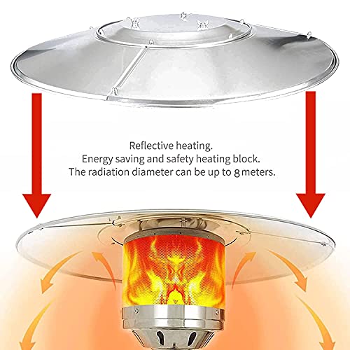Patio Heat Reflector Shield Replacement Parts Reflector Shield Top Acssories for Outdoor Heaters Dome 31.5In Round (3-Hole Mount) Removable Universal Fit Patio Heaters Shield (Reflector Shield)