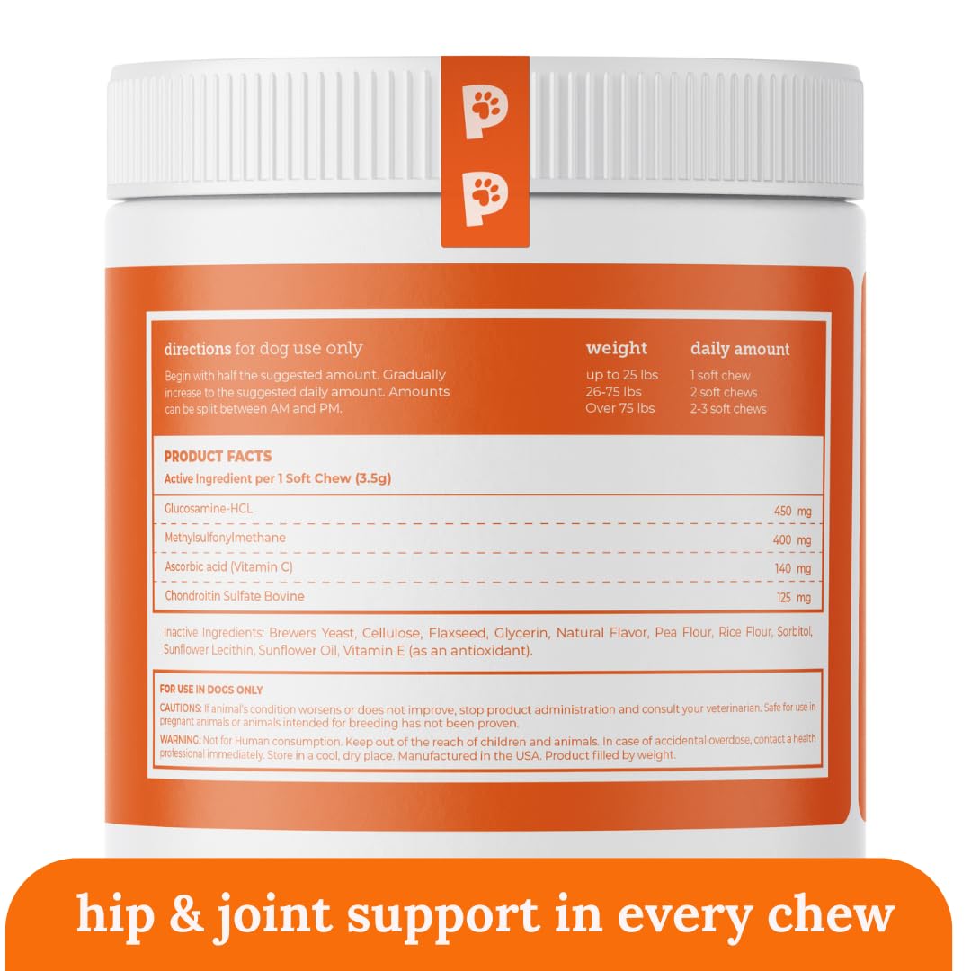 Pawful Pure Mobility - Natural Hip & Joint Dog Chews - Mobility & Joint Health Dog Supplement - Improve Flexibility, Motion & Activity - Tasty Bacon Flavor - USA Made (90 Chews)