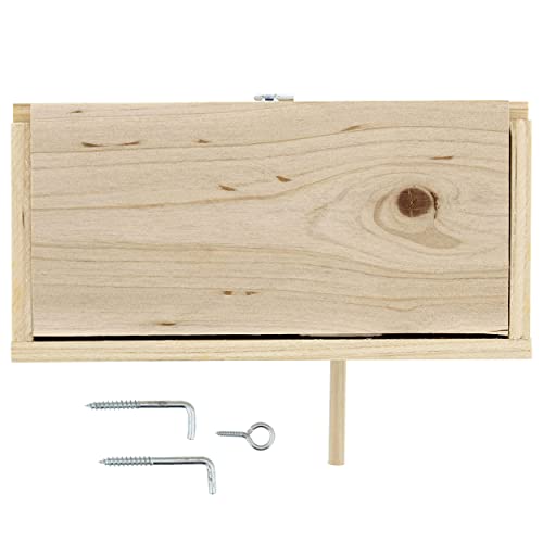 Rural365 Bird Nesting Boxes for Cages - Small 7.9 x 3.9 x 3.6in Wooden Bird House Breeder Bird Box Fit Swallow and Finch