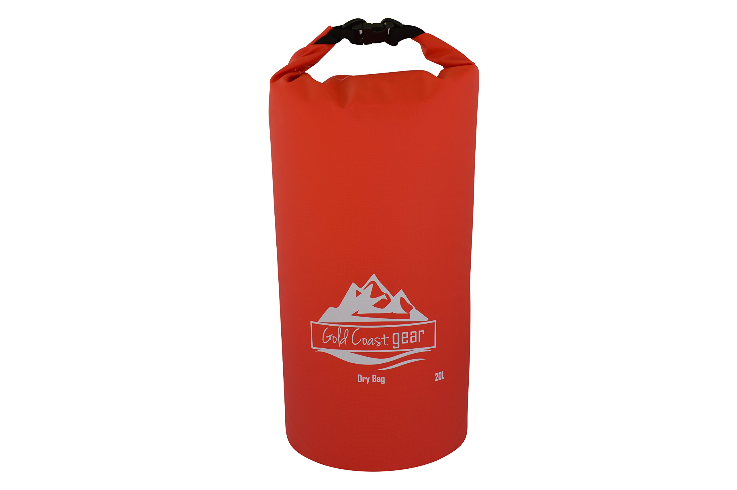 Gold Coast gear Dry Bag Waterproof Sack Multiple Sizes with Shoulder Strap (Red, 20L)