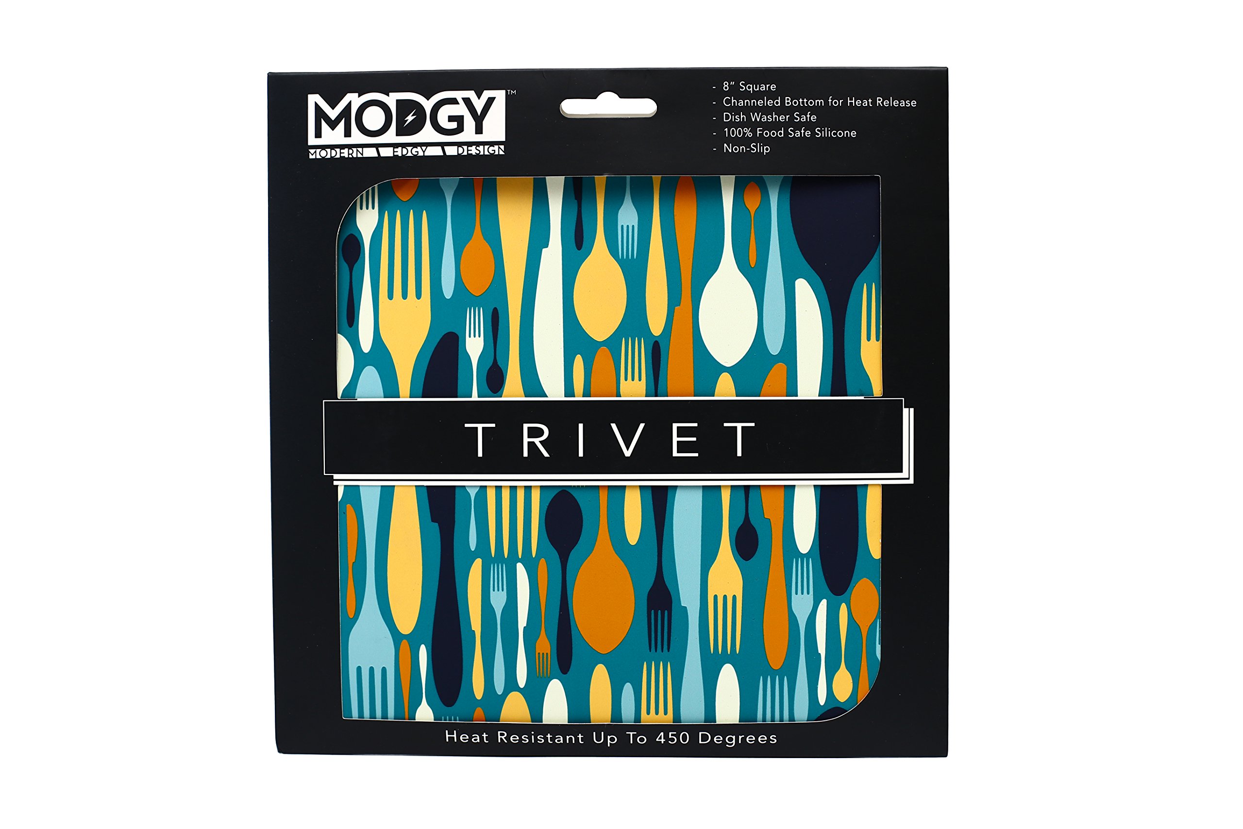 Modgy Silicone Trivets for Hot Dishes, Pots, Pans Decorative for Kitchen Counter-Tops Heat Resistant Pad Utensil Rest Mat Coaster, Kookin