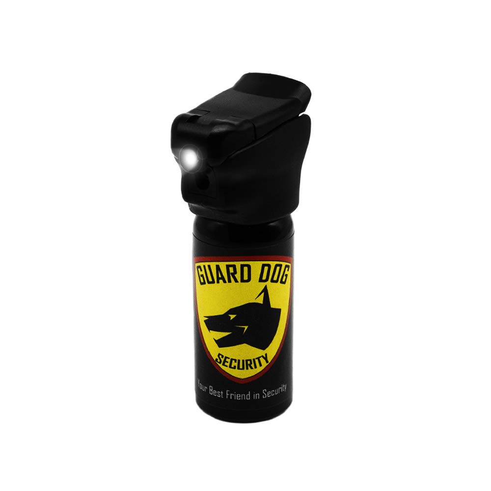 Guard Dog Security Self Defense Pepper Spray - Built-in LED Light – Safety Flip Top Pepper Spray 2 oz