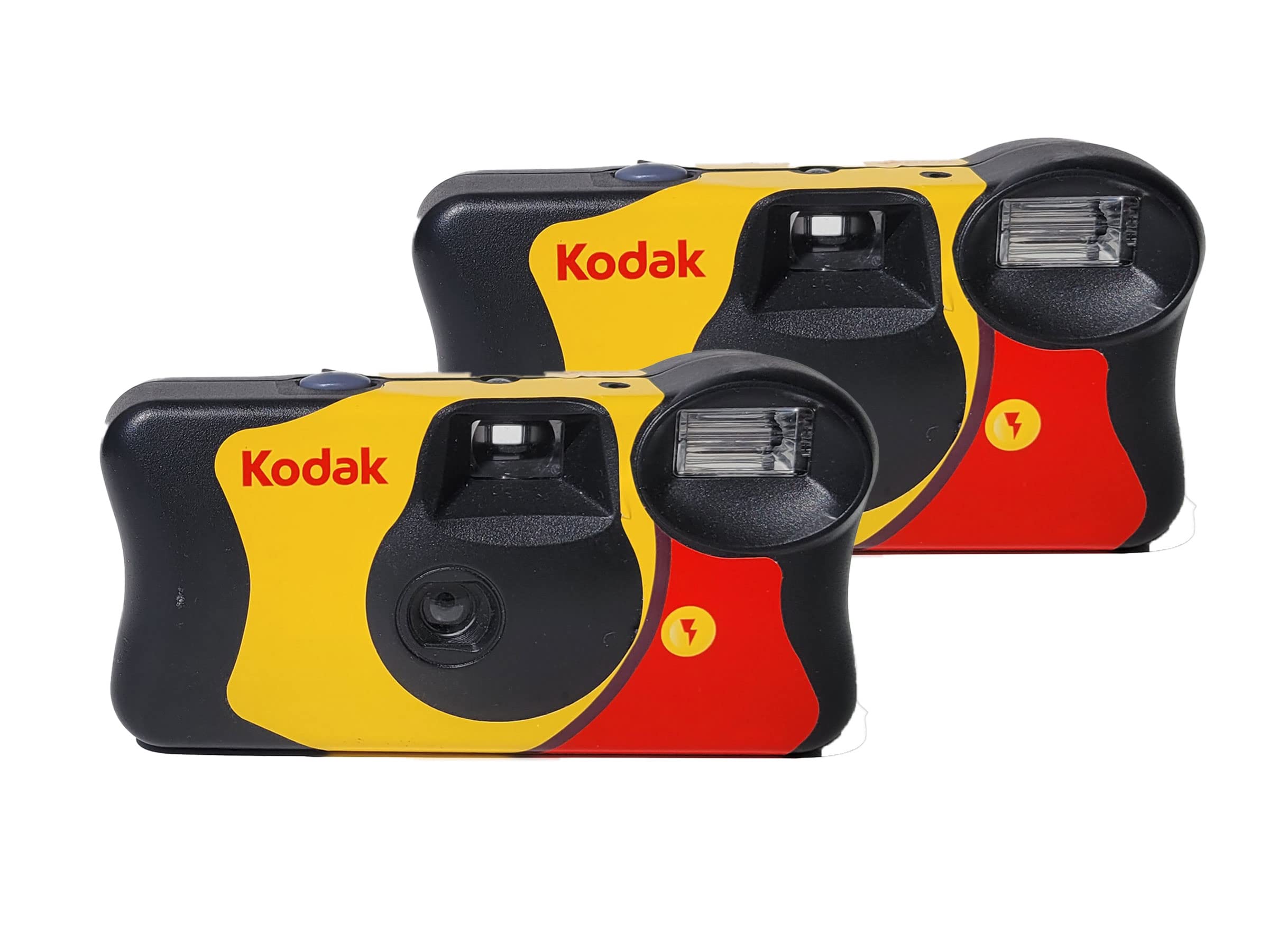 Kodak FunSaver Disposable Camera 800 ISO 35mm with Flash 27 Exposures (Pack of 2) Plus a Bonus Eco-Friendly Silicone Wrist Band