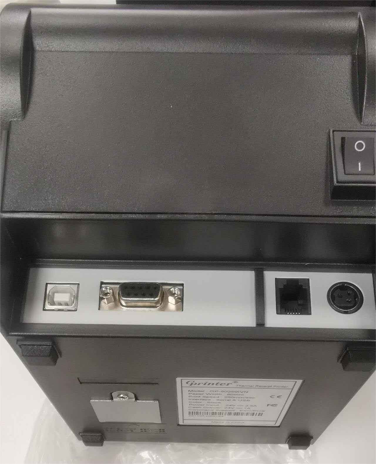 pbm GP-80250 ivn P-822D USB ONLY Thermal Receipt Printer, Cashdrawer Port,USB and Serial Port, AUTO Cut, Supports ESC/POS Star Commands, Compatible with EPSON Star Micronics, 1, Black