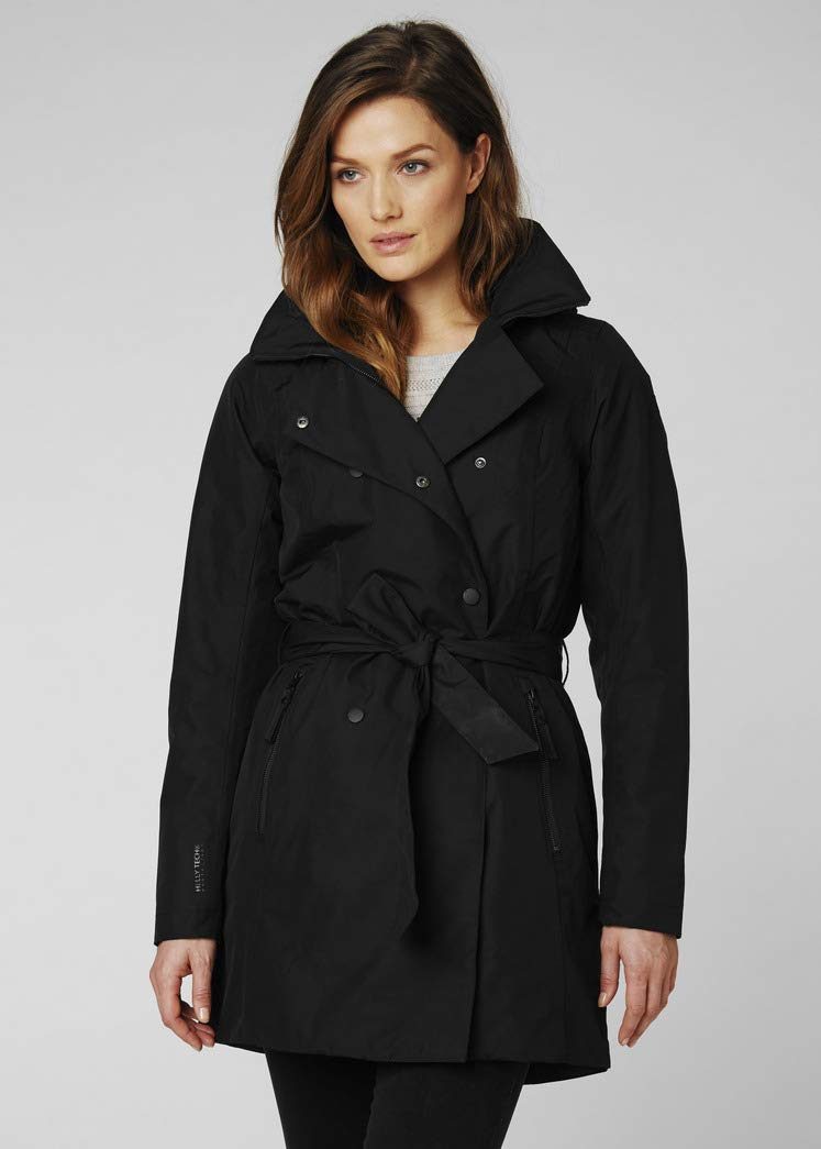 Helly Hansen Women's Welsey II Trench Insulated Waterproof Breathable Jacket, 990 Black, Small