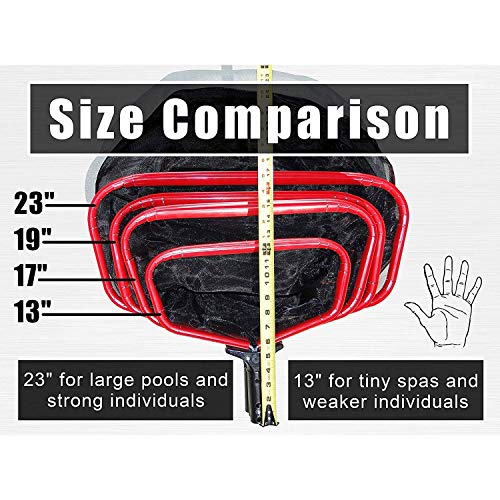 ProTuff Fine Mesh Pool Nets for Cleaning - Heavy Duty, Lifetime Replacement Pool Leaf Skimmer Holds 45 lbs - Pool Net Fits All Standard Poles