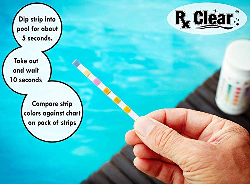 Rx Clear Spring Start-Up Kit | Chemicals for Opening Swimming Pools | Above or Inground | for Pools Up to 7,500 Gallons | Includes Shock, Algaecide, Stabilizer/Conditioner and Test Strips
