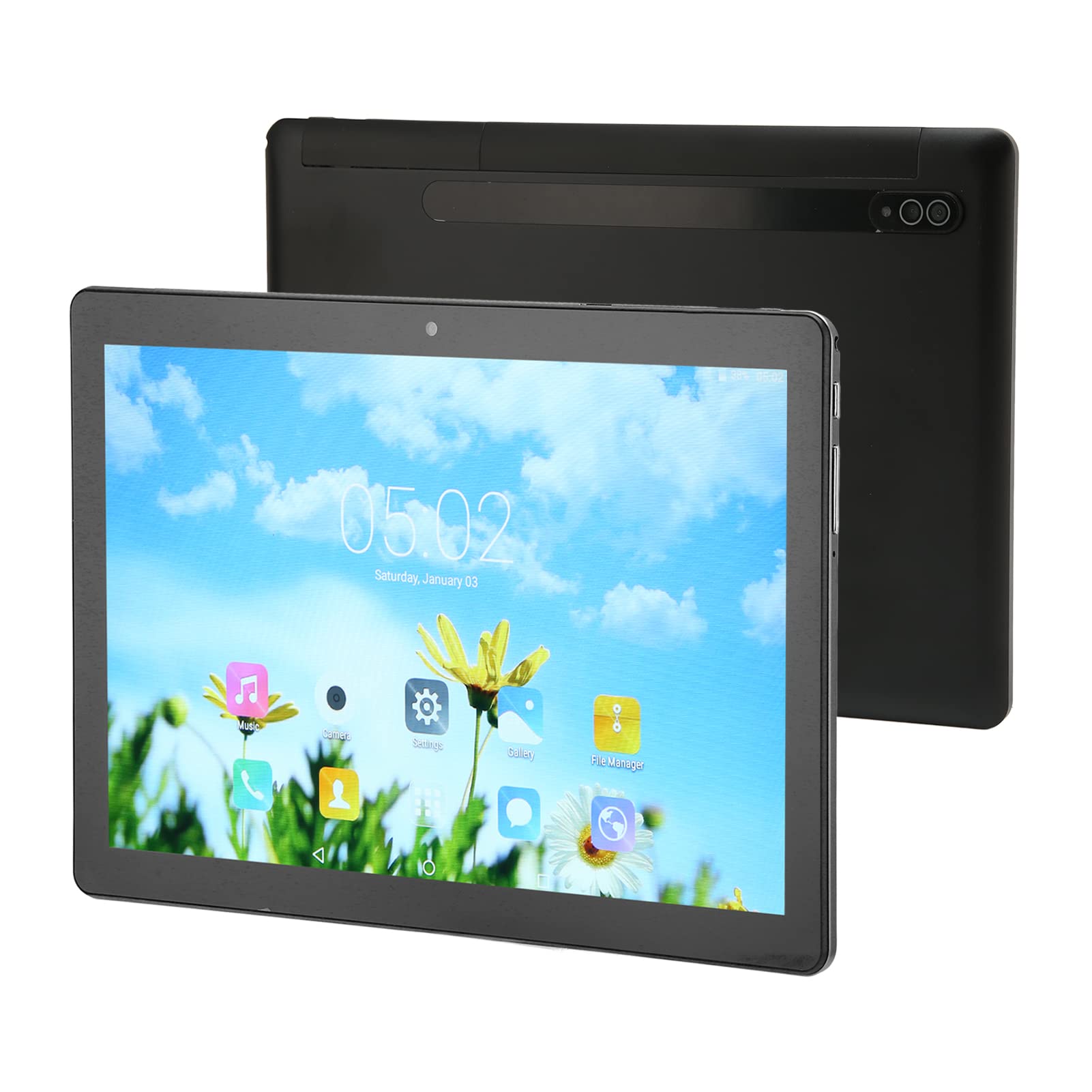 Tablet, Tablet PC Octa Core CPU Processor 1960x1080 IPS for Travel for Home (Black)