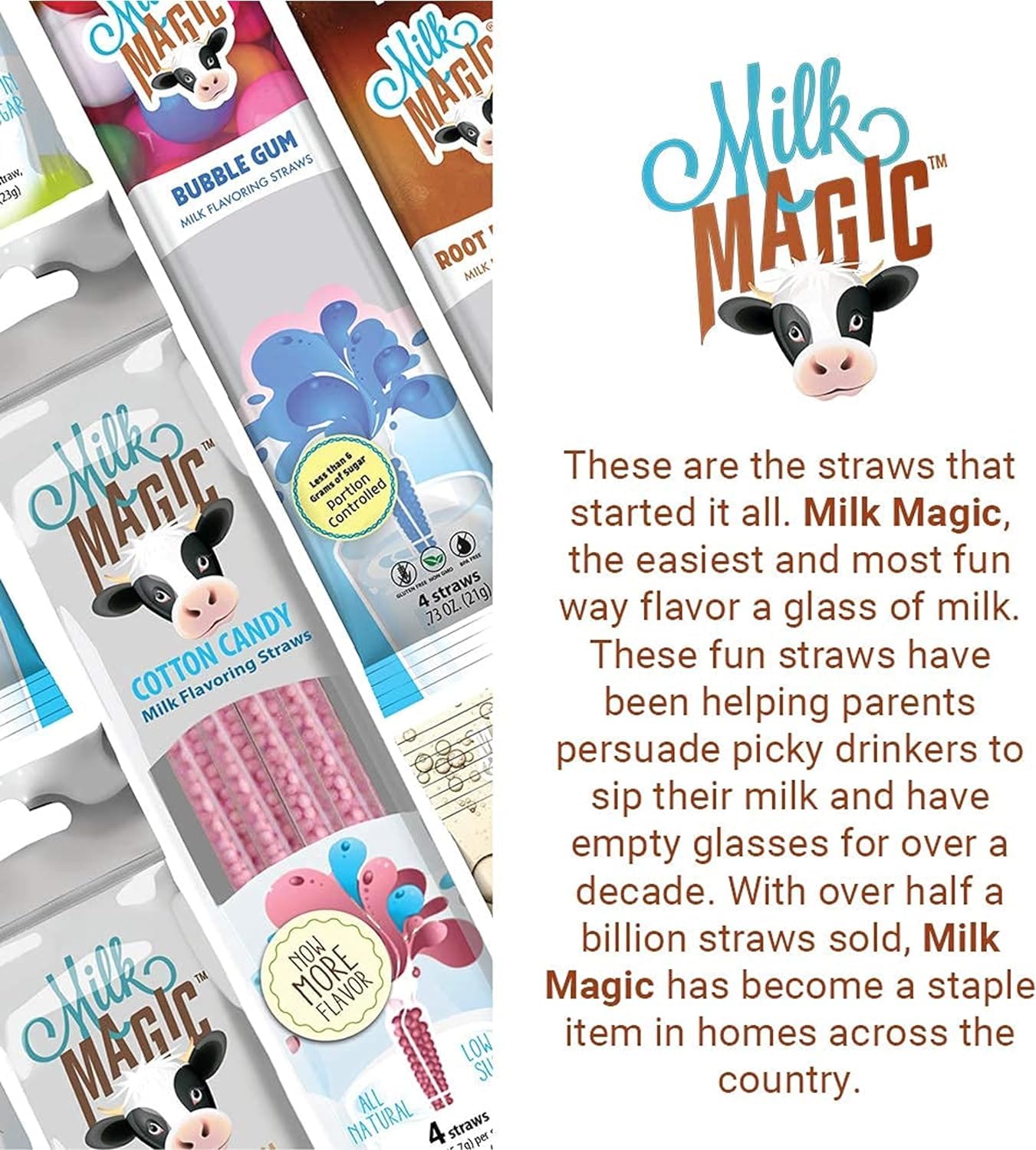 Milk Magic Strawberry Milk Straws (Box of 24) Milk Flavoring Straws