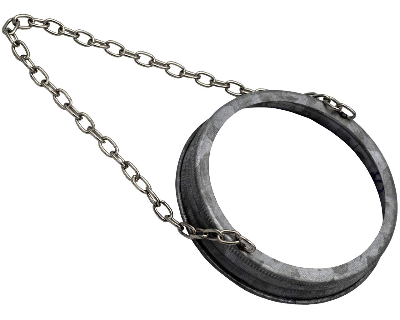 Mason Jar Lifestyle Galvanized Bands with Chain For Hanging Mason Jars, 6 Metallic Regular Mouth Mason Jar Wire Hangers (WideMouth, 6 Pack)