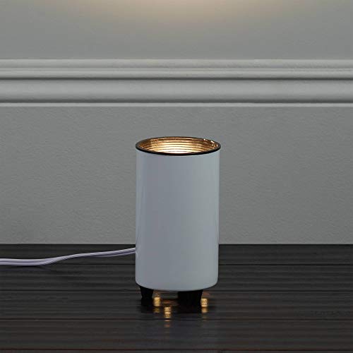 Pro Track Can Mini Small Uplighting Indoor Accent Spot-Light Plug-in Floor Plant Home Decorative Art Desk Picture Table Living Room Interior Corner Bar Photo White Finish 6 1/2" High