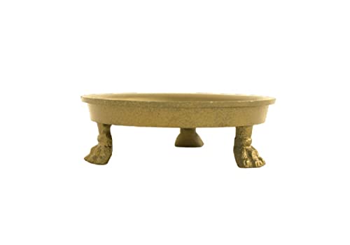 Round Clawfoot Dish — by Alice Lane Home Collection — Gold — for Home Decor, Candles, Jewelry, Perfume, Cosmetics, and Coffee Table