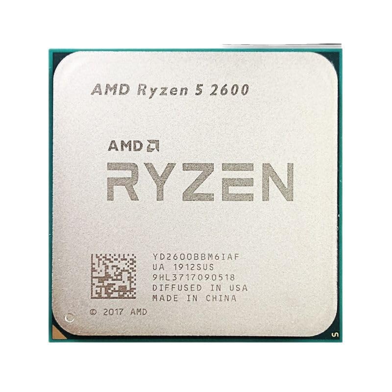 SAAKO Ryzen 5 2600 R5 2600 3.4 GHz Gaming Zen+ 0.012 Six-Core Twelve-Thread 65W CPU Processor YD2600BBM6IAF Socket AM4 Making Computers Process Data Faster