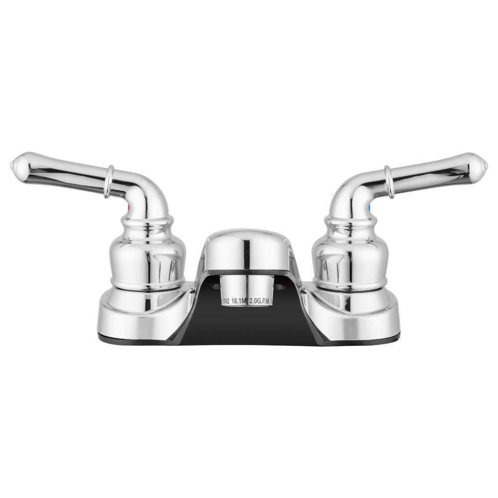 Pacific Bay Lynden Bathroom Sink Faucet - Metallic Plating Over Lightweight ABS Plastic (Chrome)