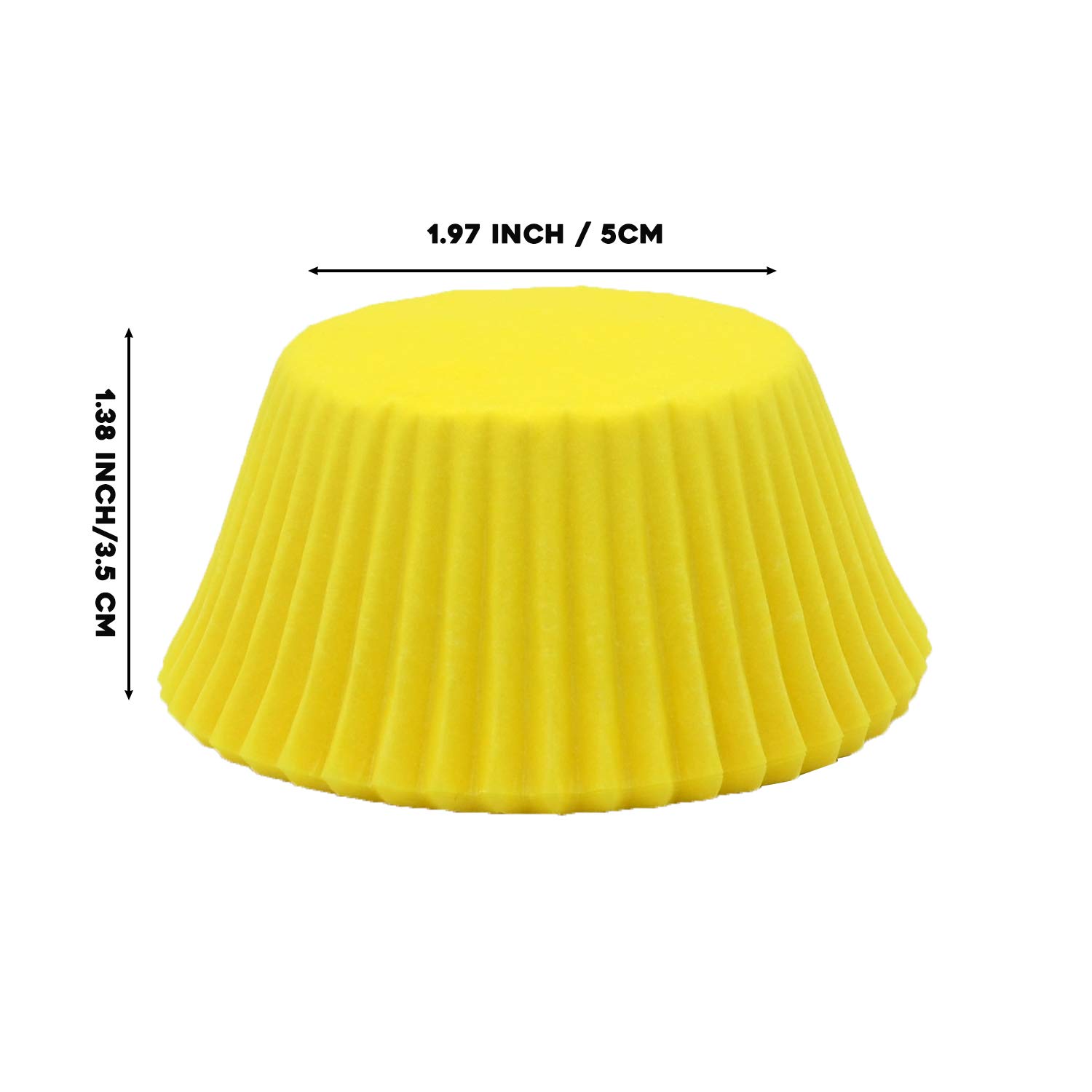 Mombake Premium Yellow Greaseproof Cupcake Liners Muffin Paper Baking Cups Standard Size, 100-Count