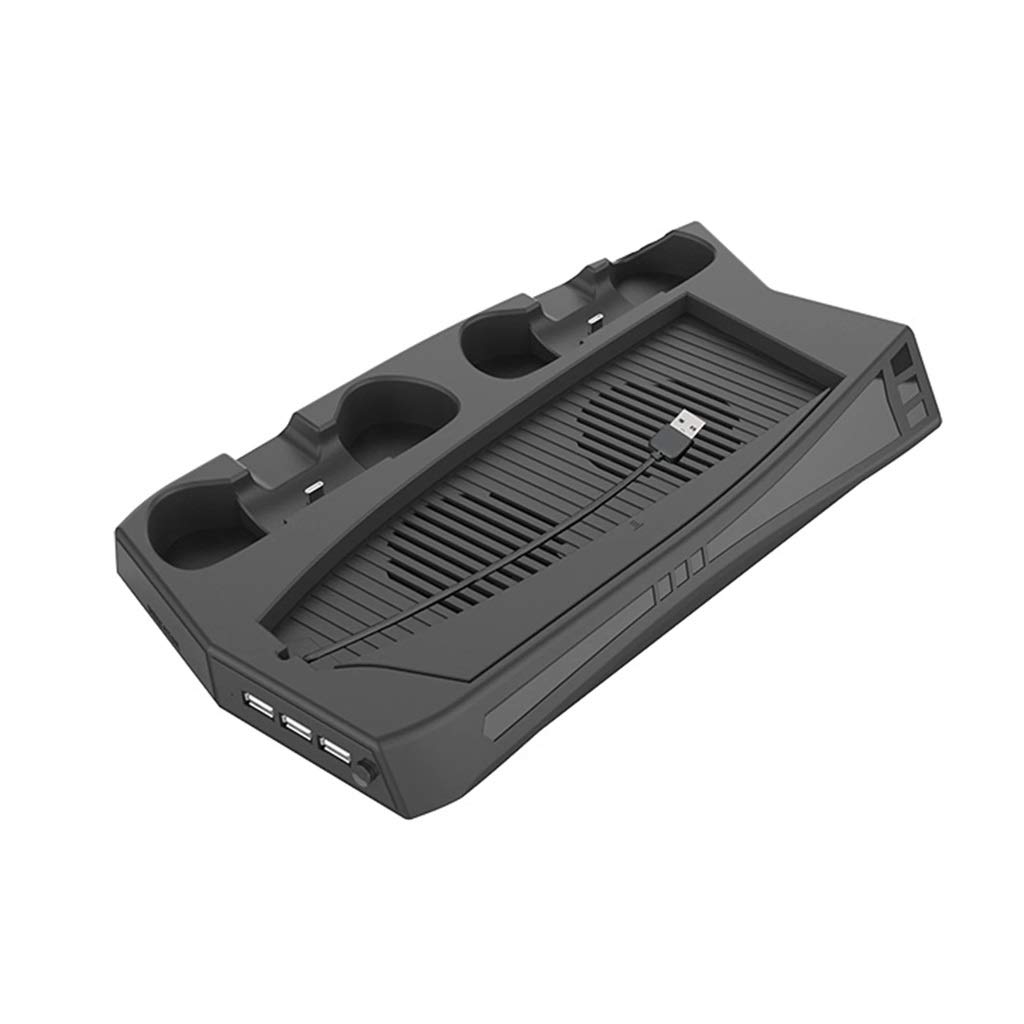 HGVVNM Charging Stand with Cooling Fan 3 USB Hub Charger Port Cooler Handle Charger for PS5 Game Accessories