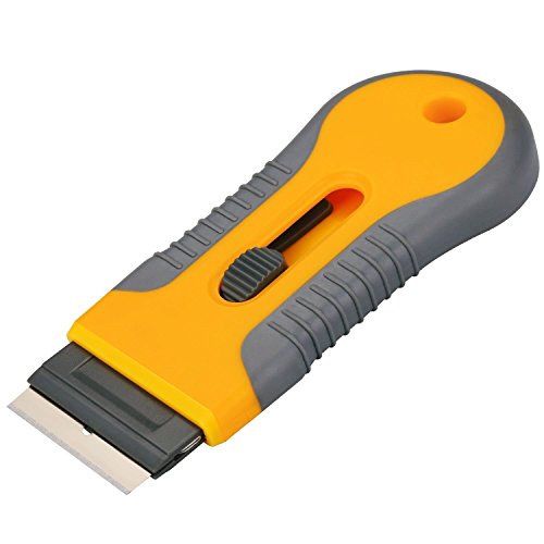 Pack of 8 Retractable Razor Blades Scrapers, 40pcs Replaceable Razor Blades for Decal Sticker Glue Removal